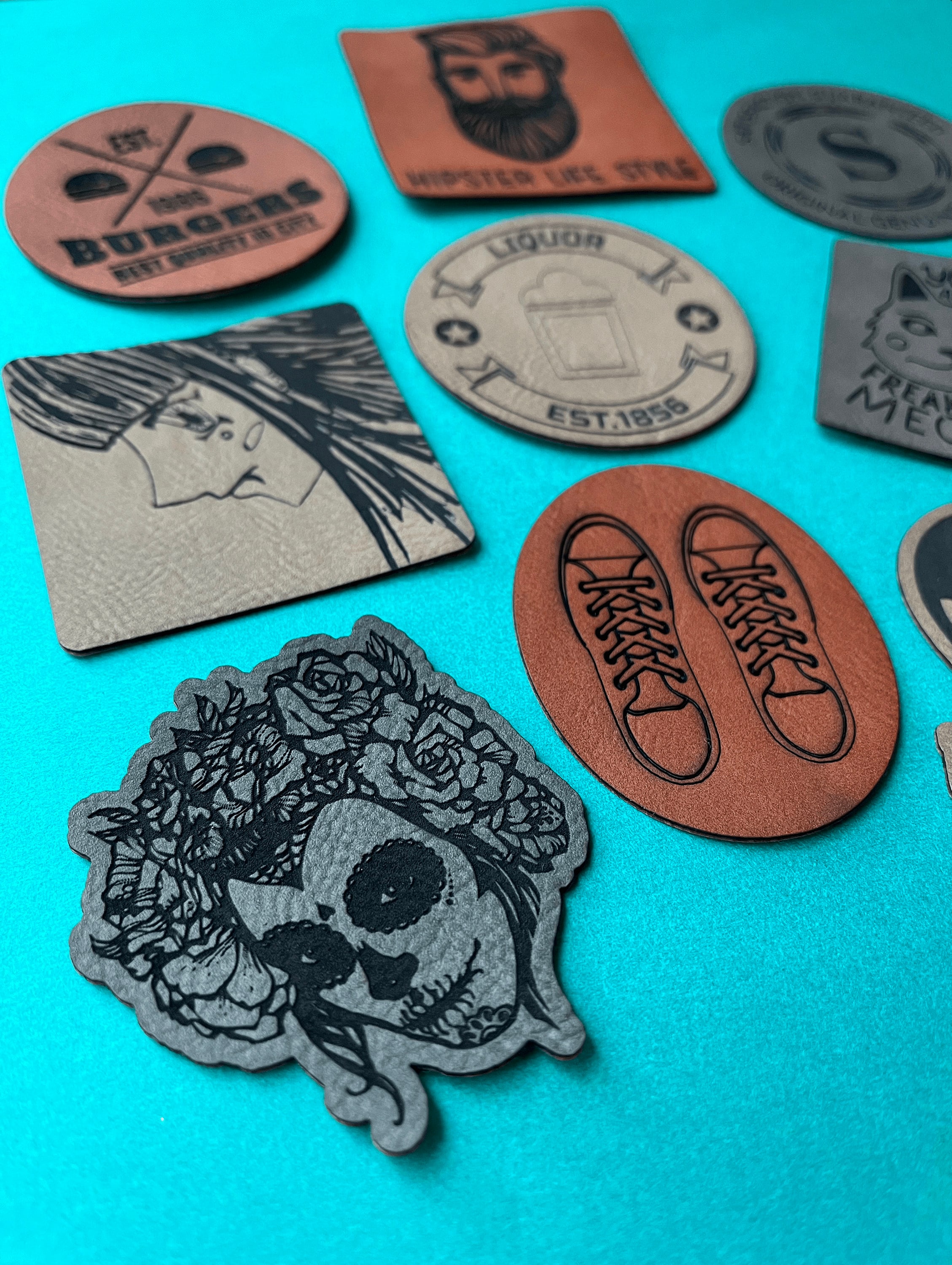 Custom Leather Stickers | Leather Label | Personalized Sticker ...