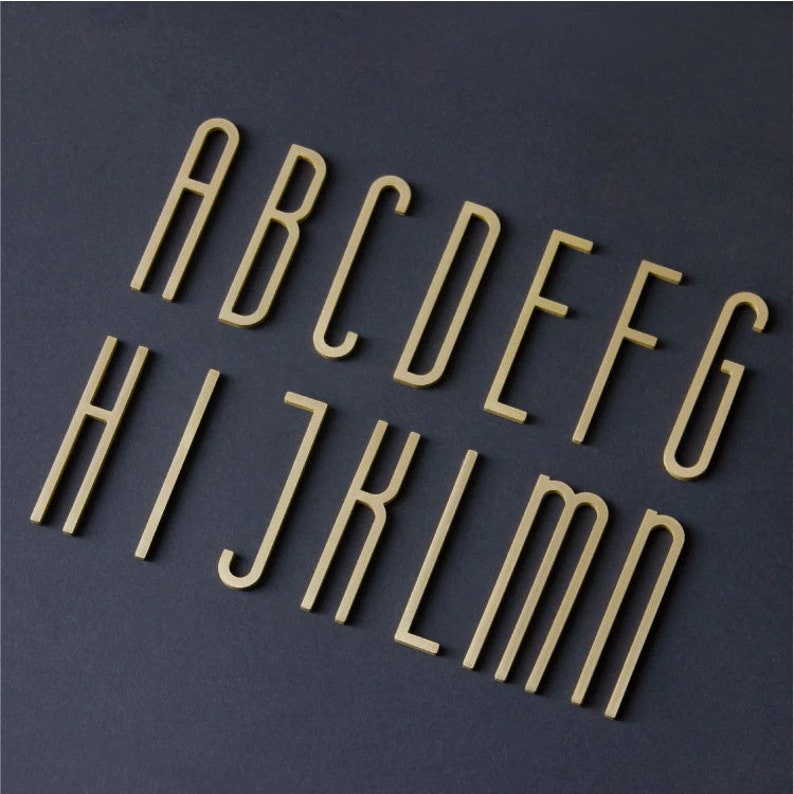Brass Letters | 2.8" Inches | Brass Numbers | Metal Letters | Nursery ...