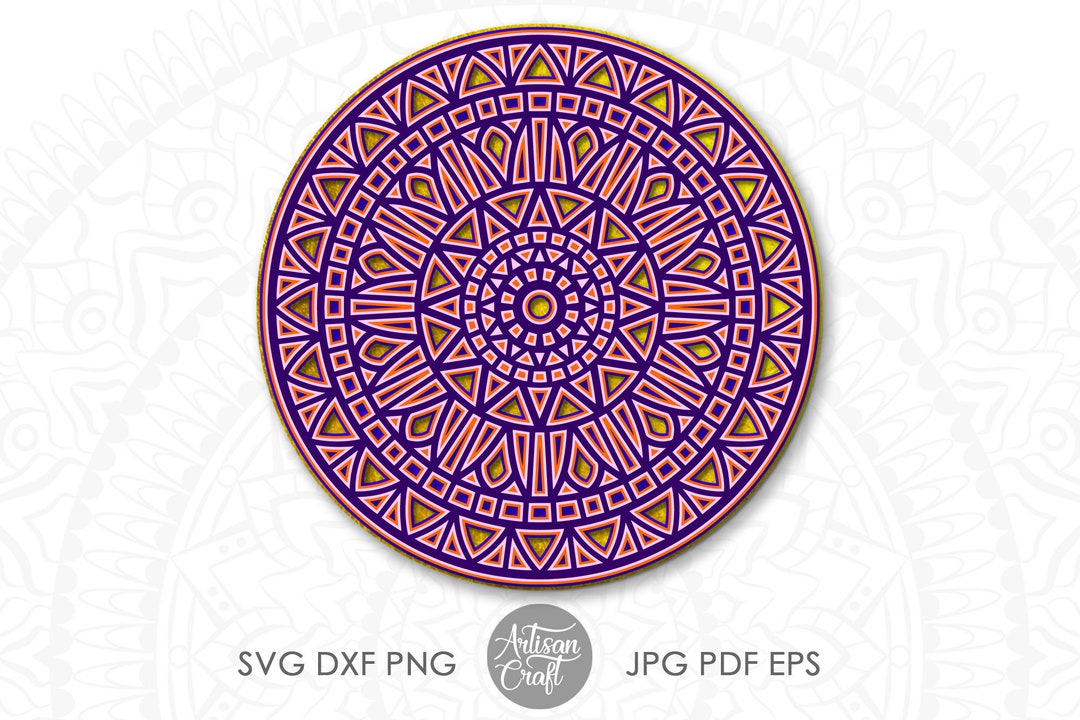 Layered Mandala SVG, 3d Papercraft Template, 5 Layers - Etsy