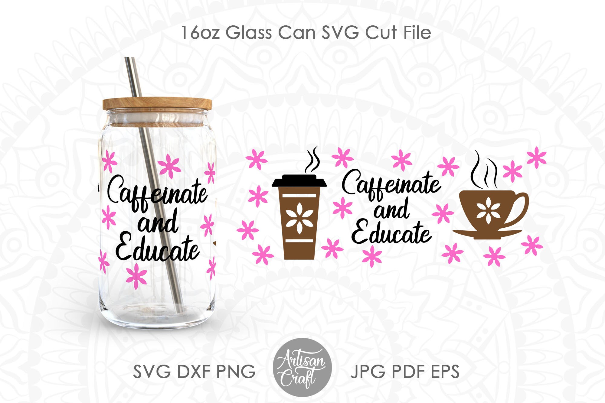 Teacher Can Glass SVG Teacher Svg Png Apple Monogram - Etsy