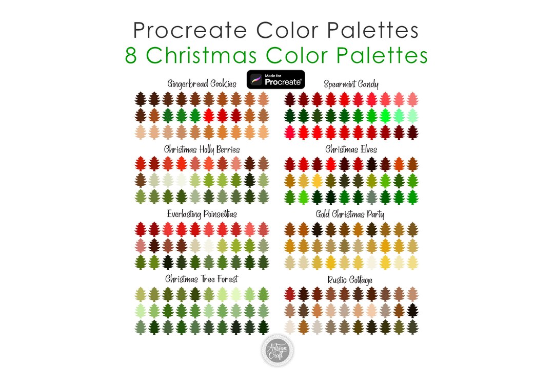 Procreate Christmas Color Palette Christmas Colors Palette Procreate ...