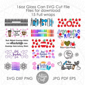 Teacher Can Glass SVG, Teacher Svg Png, Apple Monogram, Teacher ...
