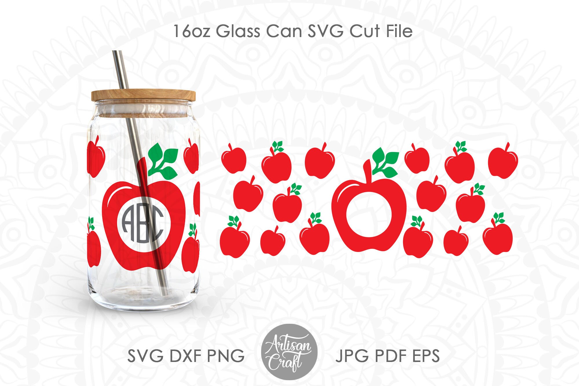 Teacher Can Glass SVG Teacher Svg Png Apple Monogram - Etsy