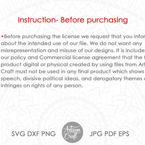 Commercial License and Agreement From Artisan Craft. Read Carefully ...