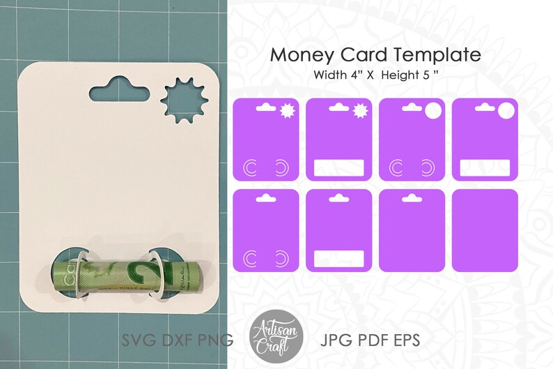 Money Holder Card SVG Money Card Template Money Card SVG - Etsy