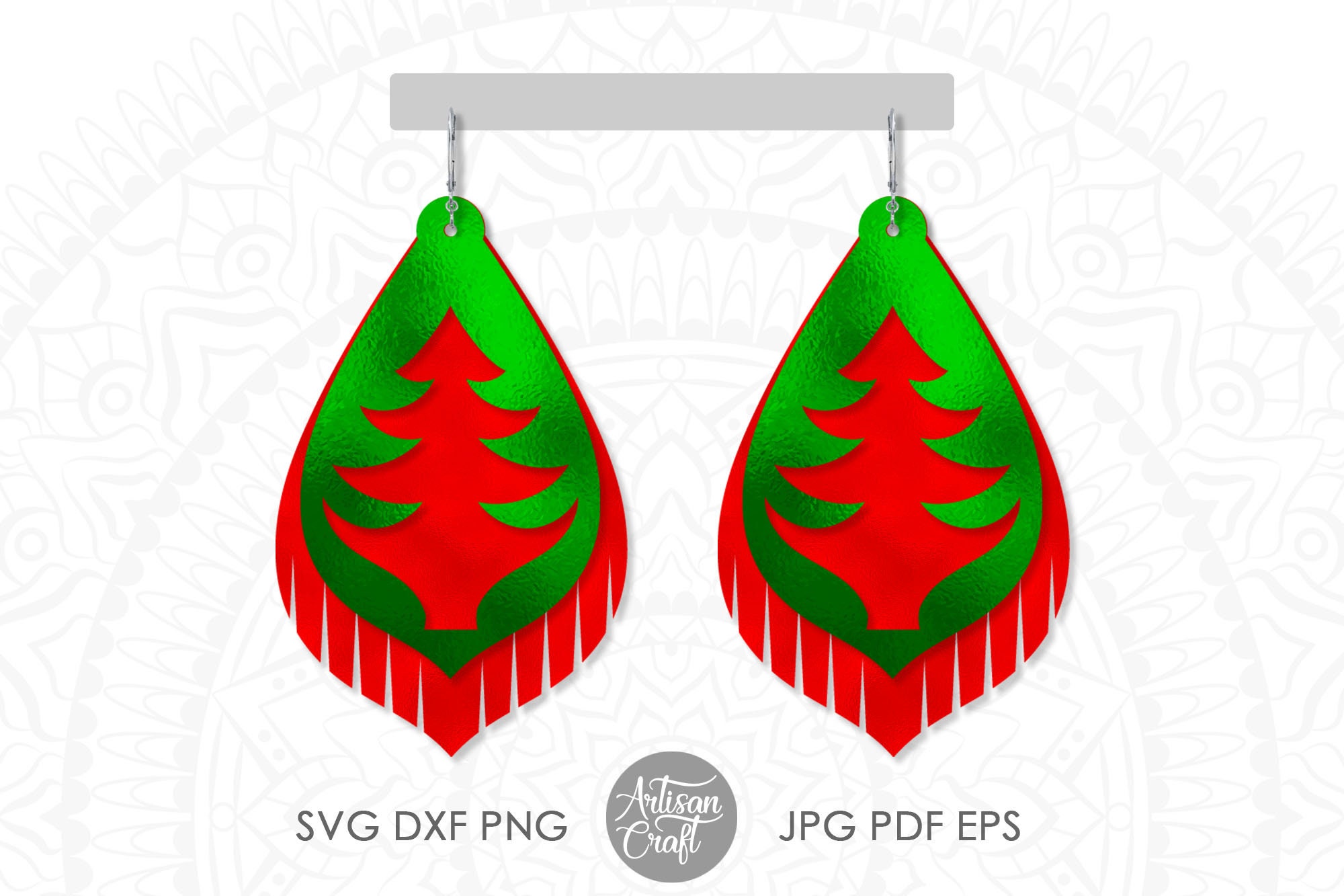 Earrings SVG Christmas Tree Earring Svg Stacked Earring - Etsy