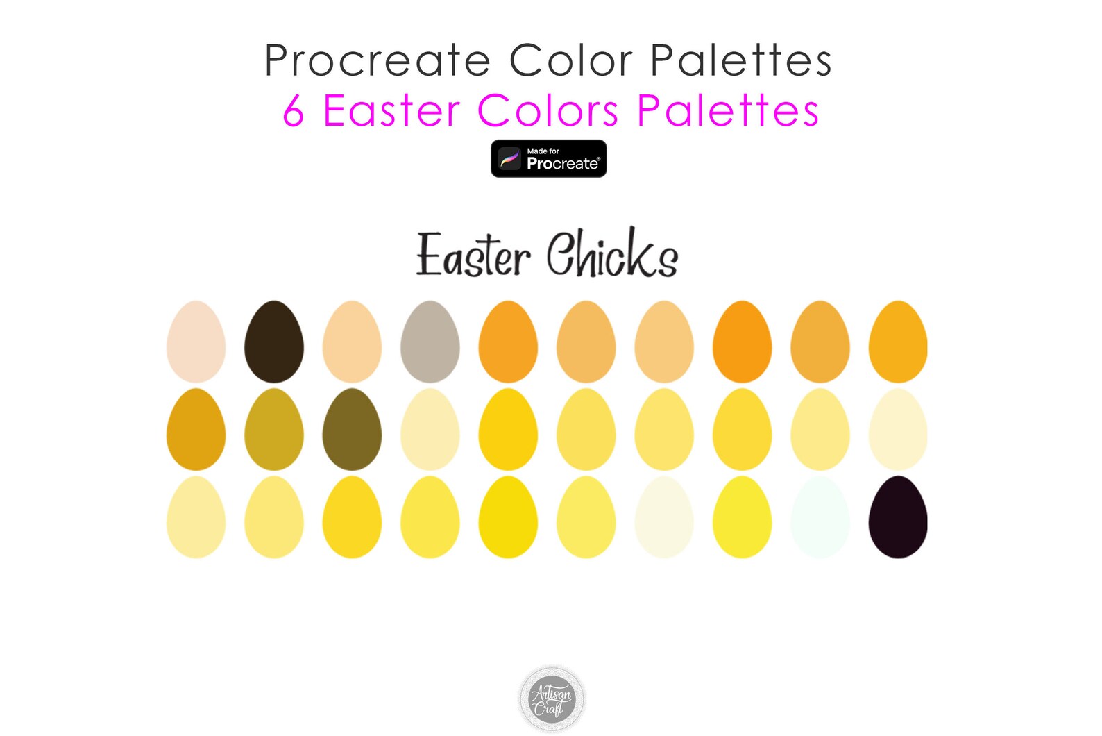 Easter Procreate Color Palette Pastel Color Palette Easter | Etsy