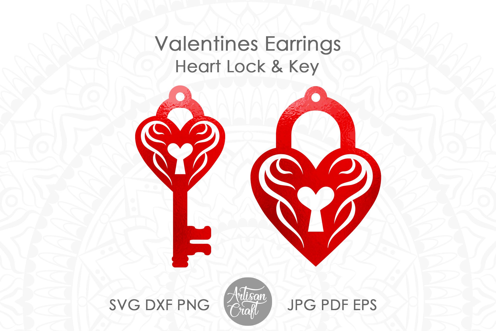 Heart Lock and Key Earrings SVG Heart Earrings SVG Lock and | Etsy