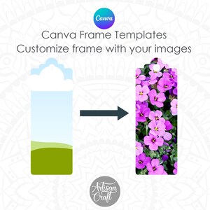 Canva Bookmark Frame, Canva Bookmark Template, Editable Canva Frame - Etsy