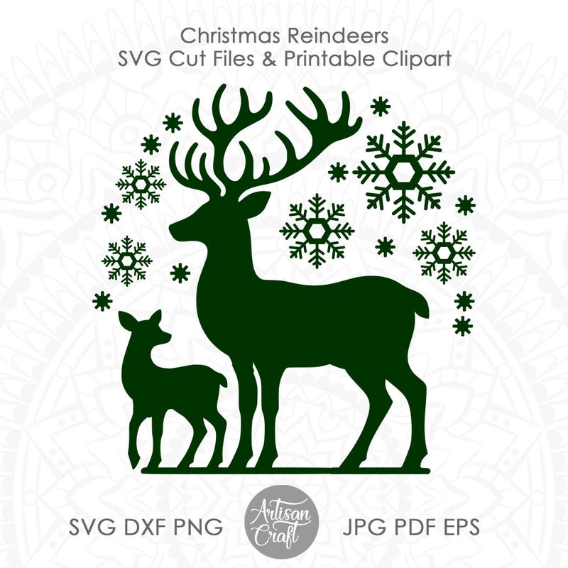 Reno Navidad Svg - Etsy