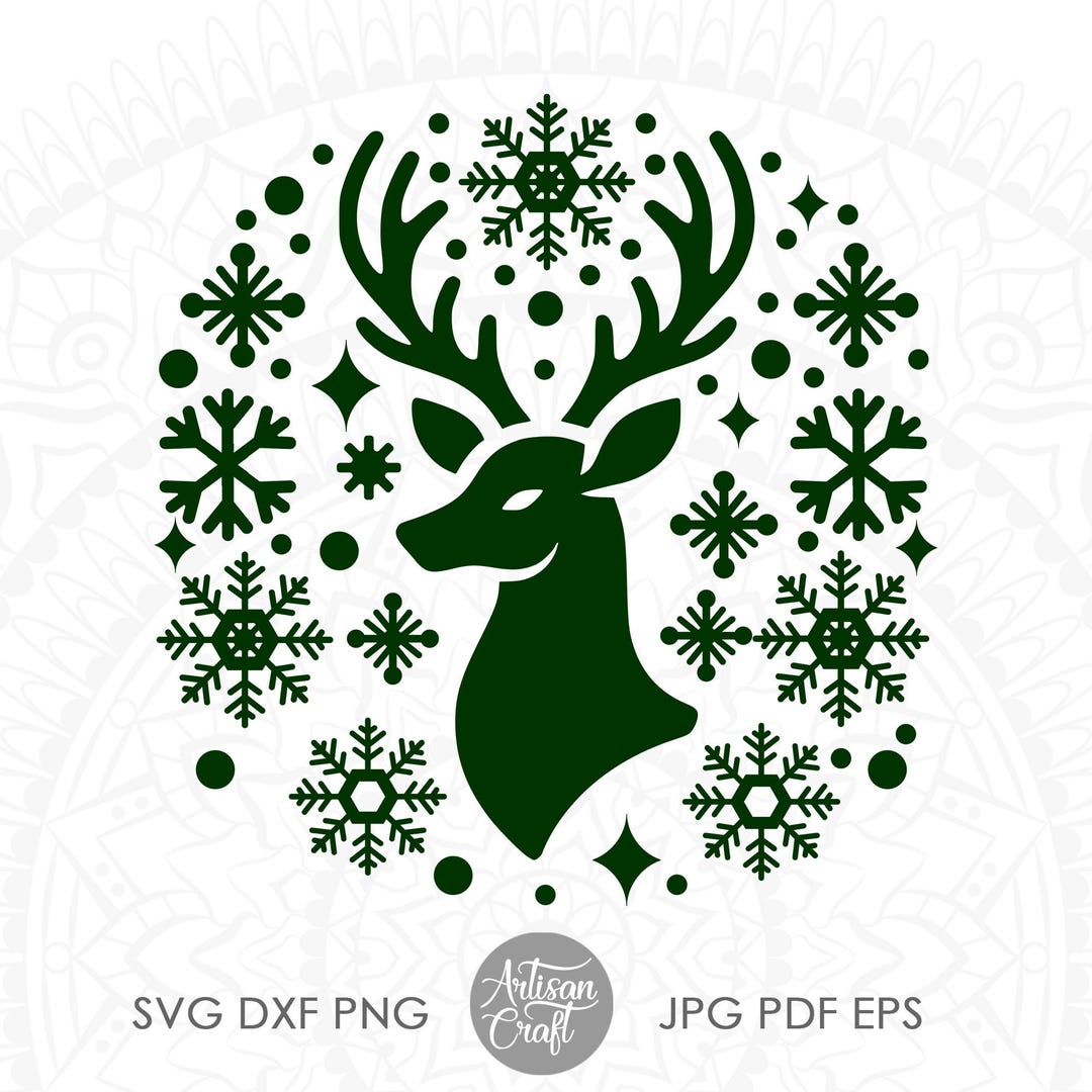 Christmas Reindeer, SVG Cut Files, Reindeer Clipart, Christmas ...