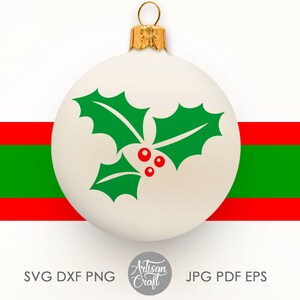 Christmas Holly Svg, Holly, Svg, Cut File, Christmas Clip Art, Png for ...