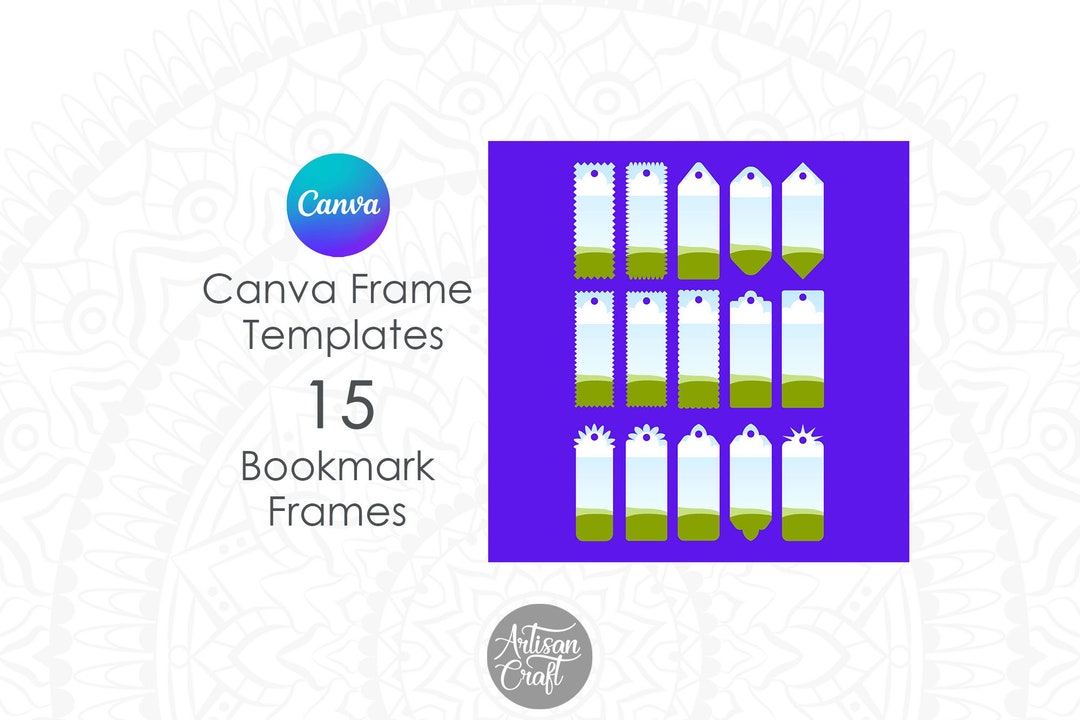 Canva Bookmark Frame, Canva Bookmark Template, Editable Canva Frame - Etsy