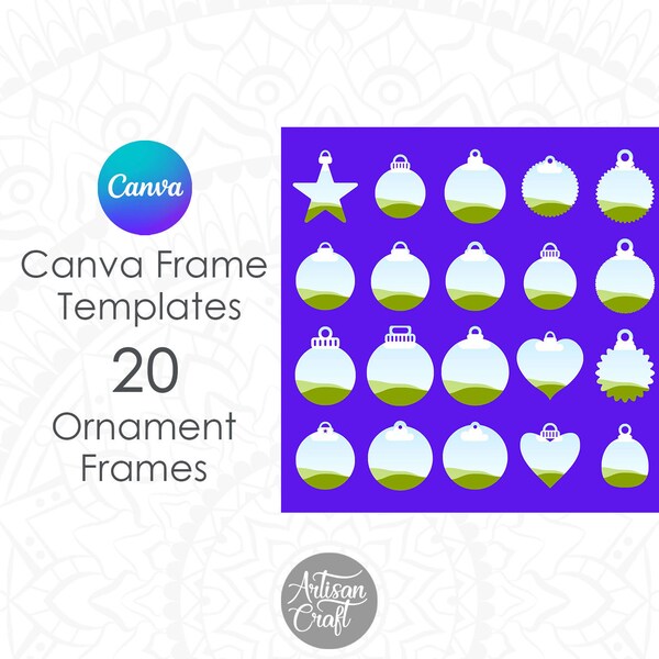Canva Ornament Template - Etsy