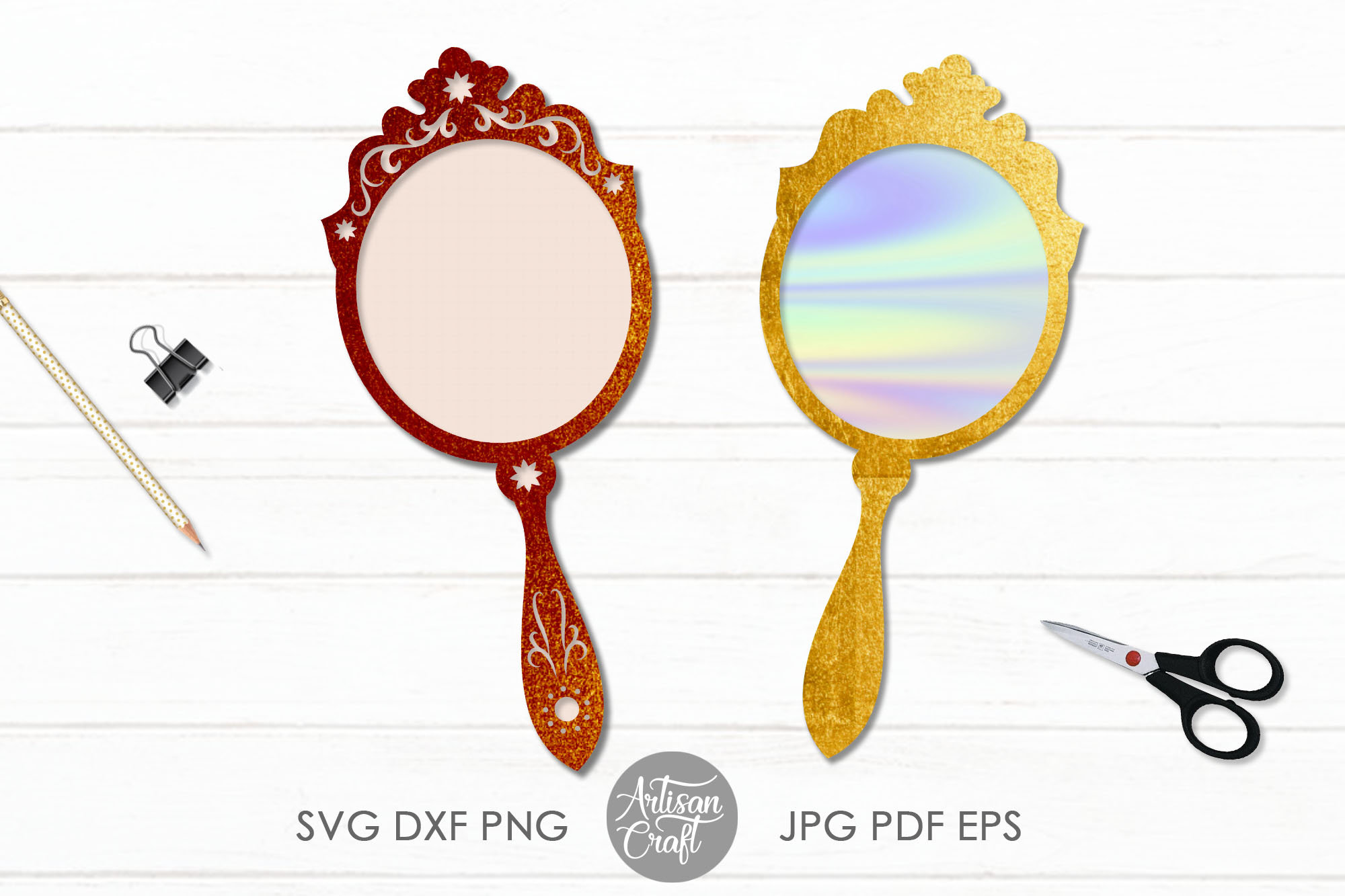Hand Mirror Template Printable