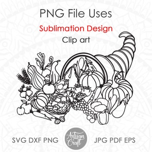Thanksgiving Cornucopia, SVG, Sublimation Designs, PNG - Etsy