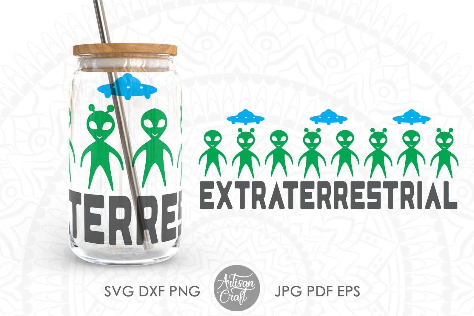 Alien UFO SVG, 16 Oz Can Glass Wrap, Can Glass SVG, Beer Glass Can - Etsy