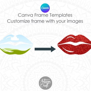 Canva Frame, Lips Frame, Canva Template, Editable Canva Frame - Etsy