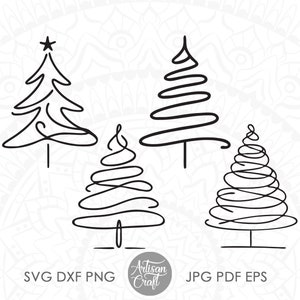 Abstract Christmas Trees SVG Cut Files, Christmas Trees SVG, Christmas ...
