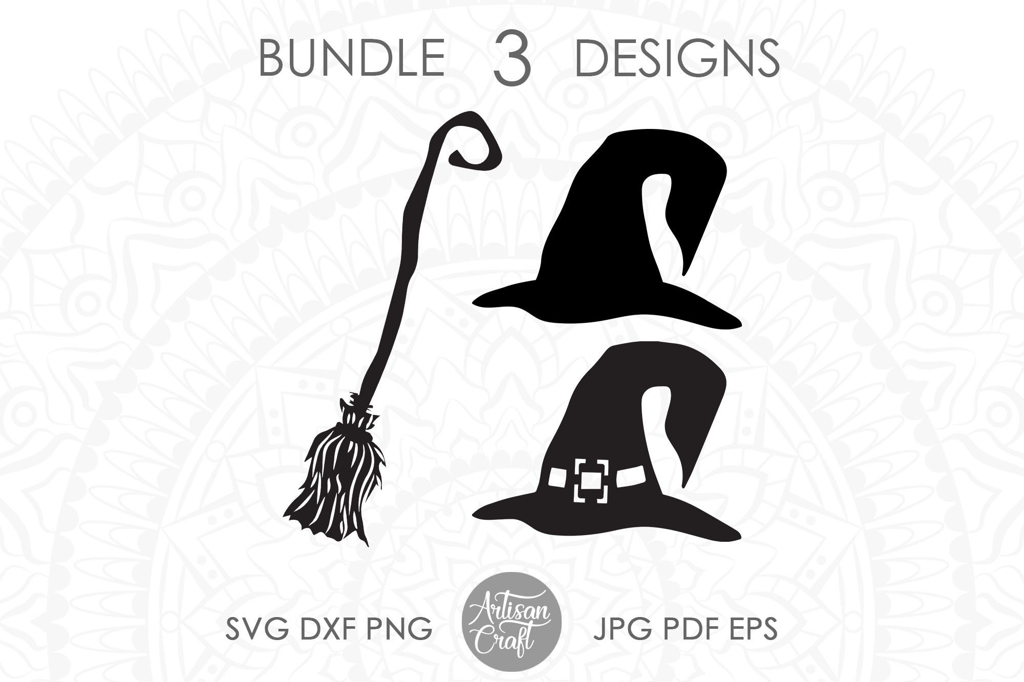 Halloween Clip Art Witch Broom Witch Hat Svg cut File - Etsy