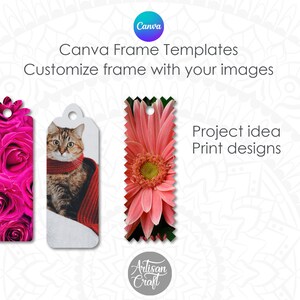 Canva Bookmark Frame, Canva Bookmark Template, Editable Canva Frame - Etsy