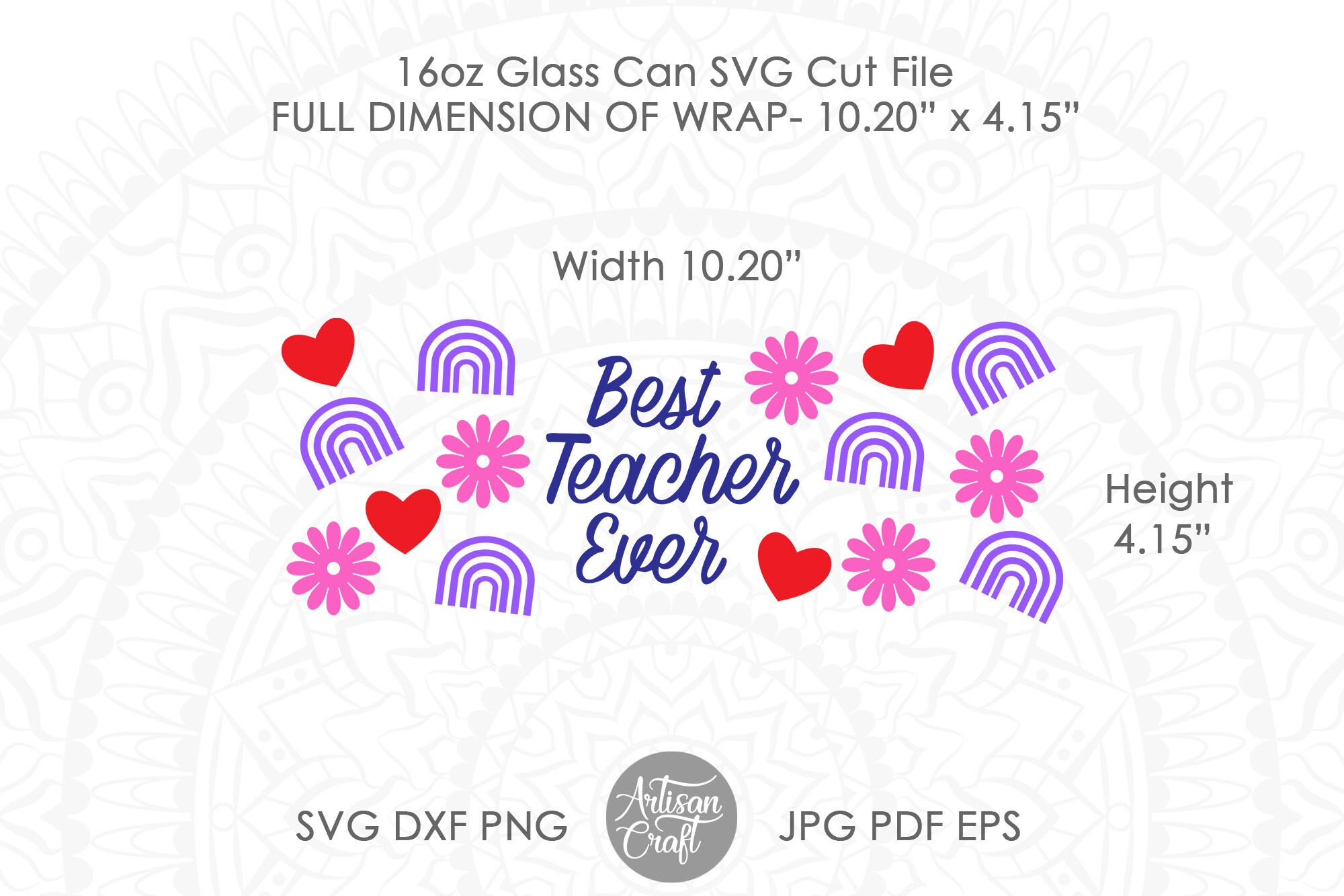 Teacher Can Glass SVG Teacher Svg Png Apple Monogram - Etsy