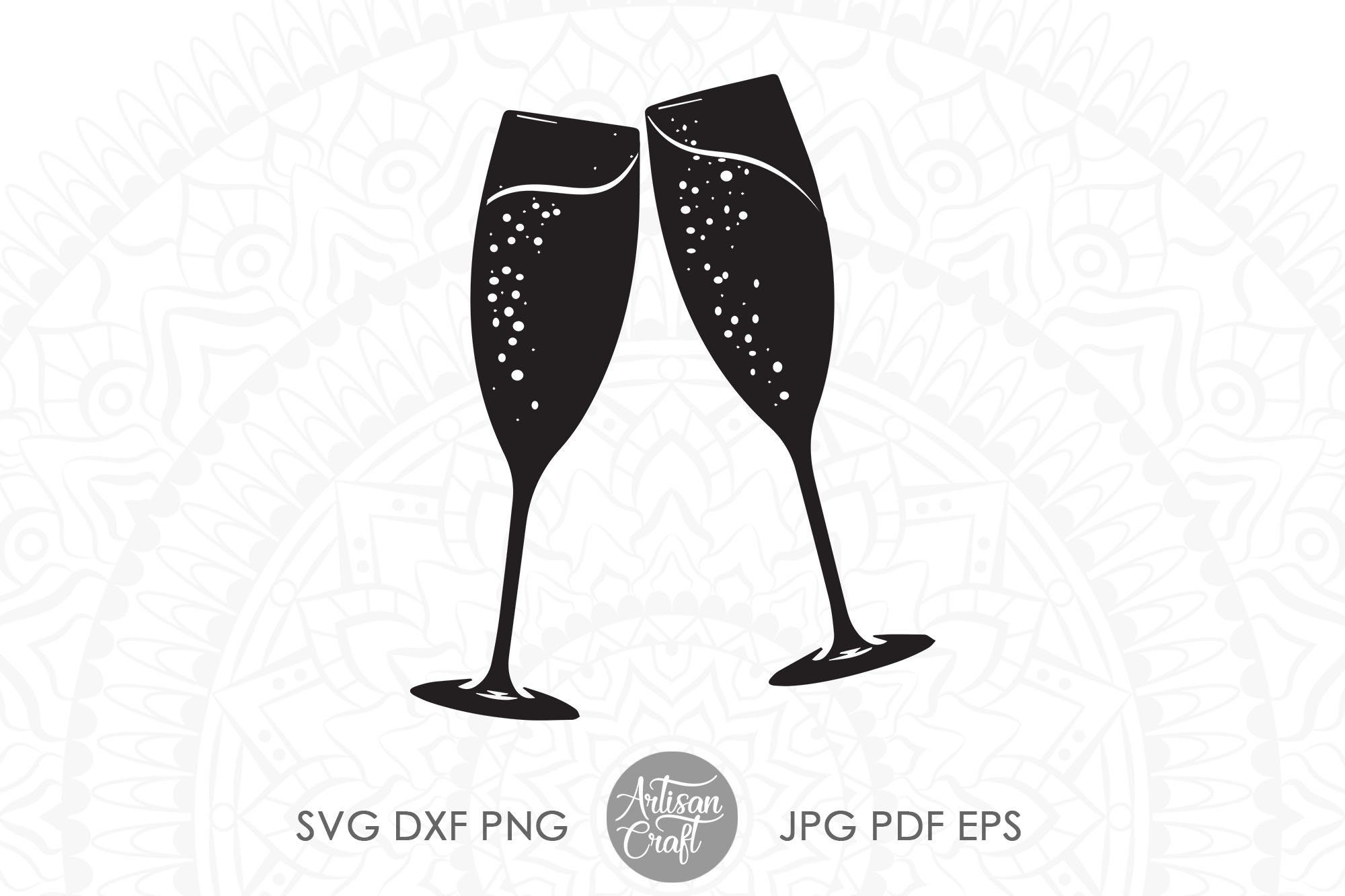 Champagne Flutes Svg Champagne Glass Svg Toast Toasting - Etsy