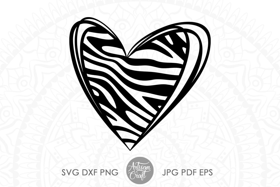 Tiger Heart SVG, Tiger Print SVG - Etsy