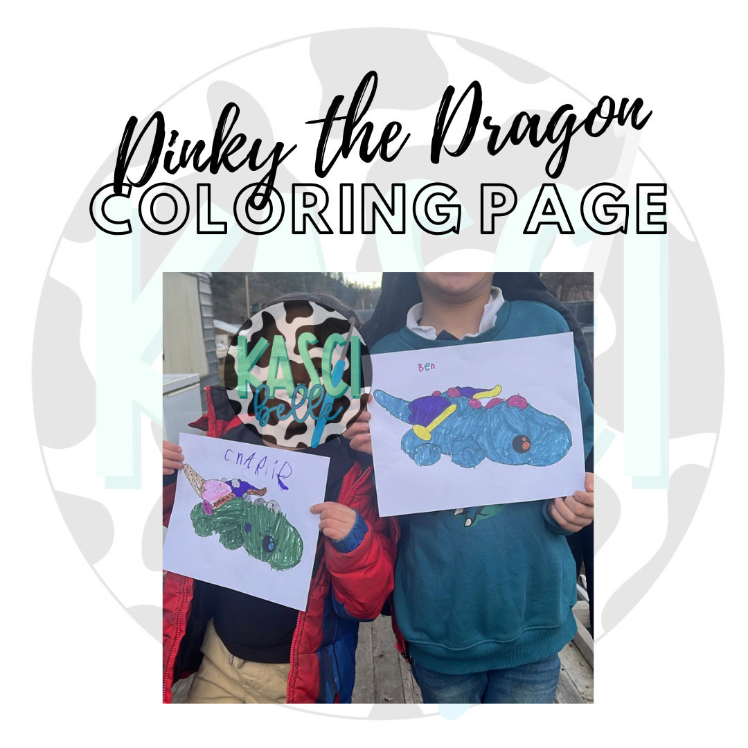 PDF Dinky the Dragon Coloring Page - Etsy