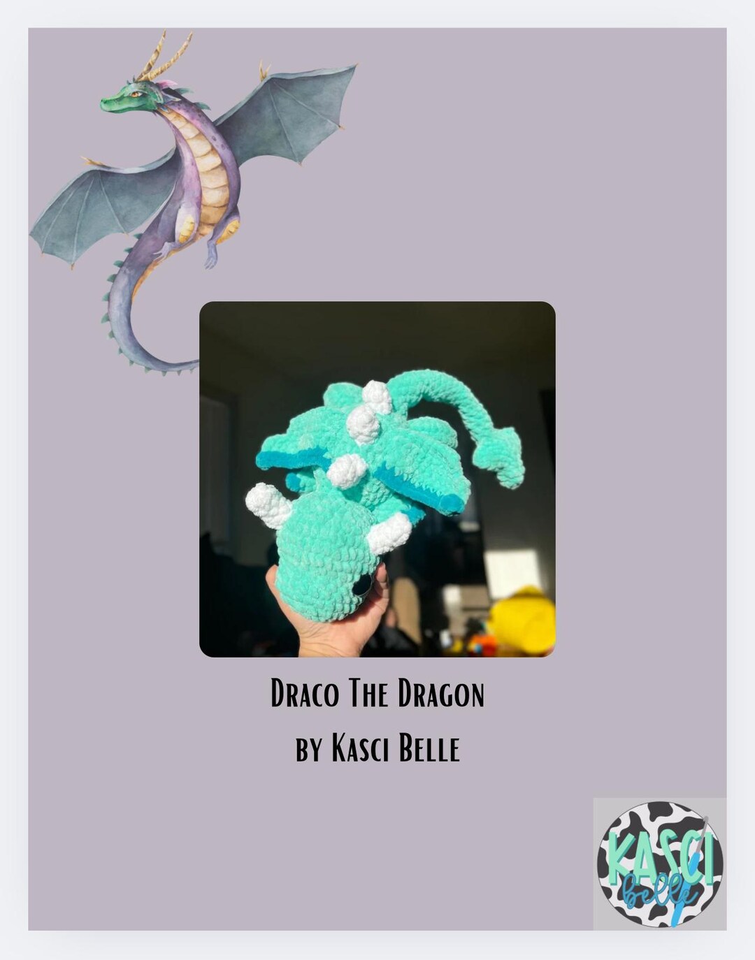 PDF Crochet Pattern Draco the Dragon - Etsy