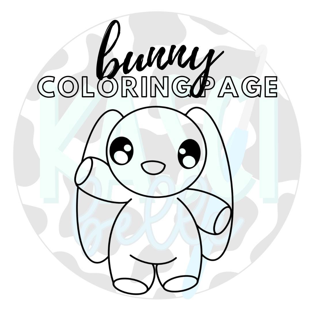 PDF Bunnt Coloring Page - Etsy