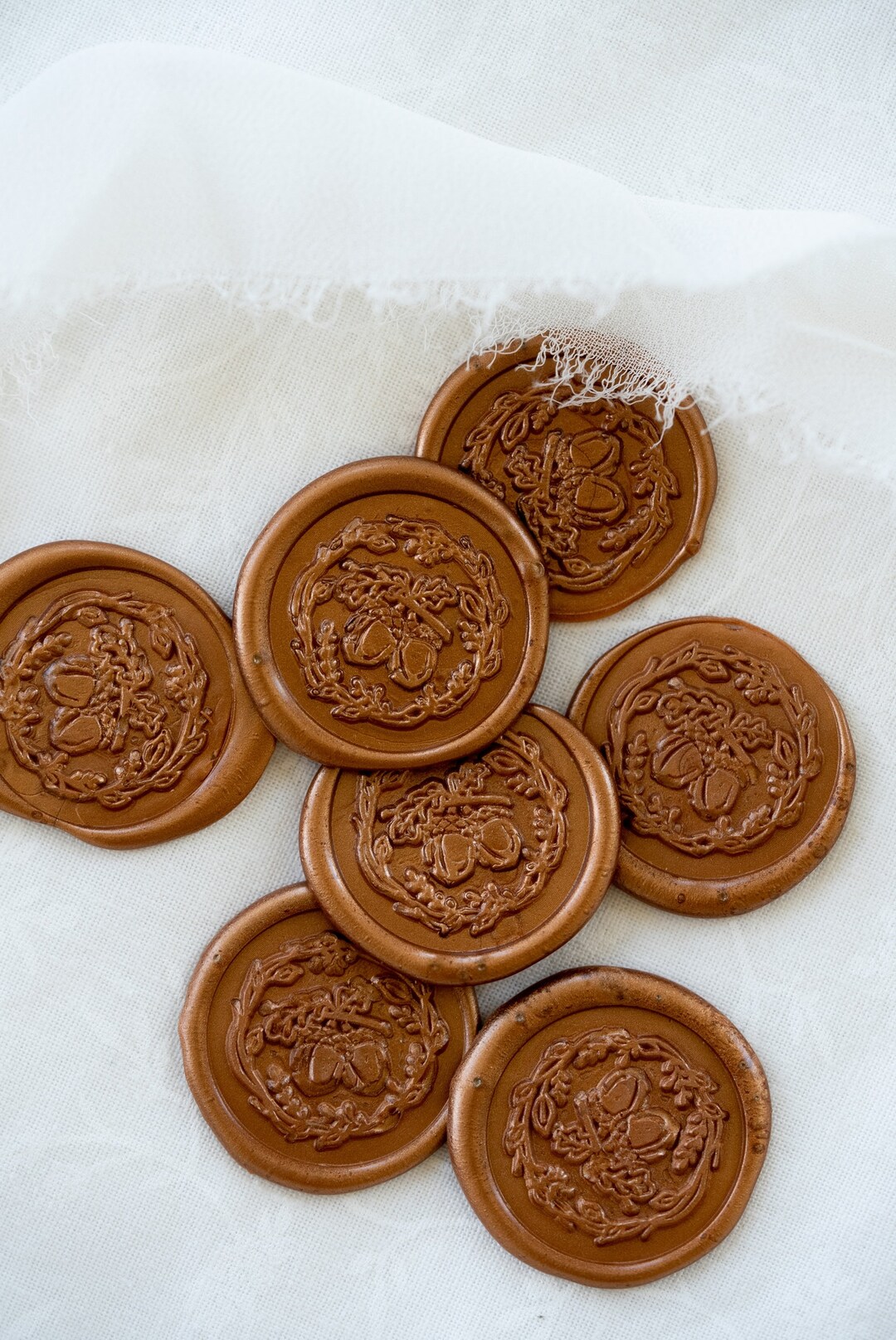 Acorn Bunch Self Adhesive Wax Seal Set of 10 Peel and Stick Wax Seal ...