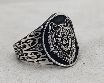 Stunning Wolf Sterling Silver 925 Lots of Fine Details All | Etsy