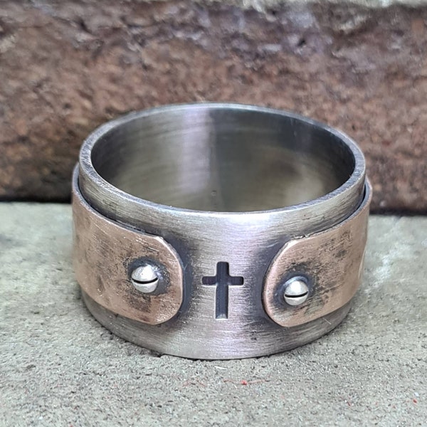 Rustic Silver Ring - Etsy