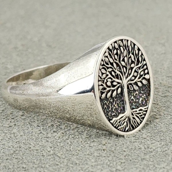 Tree Signet Ring - Etsy