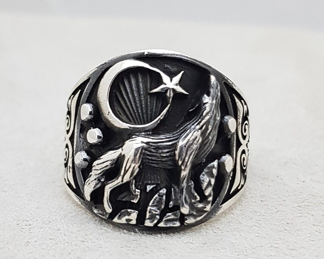 Stunning Wolf Sterling Silver 925 Lots of Fine Details All - Etsy