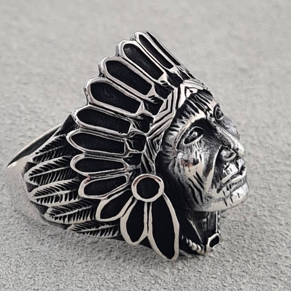 Indian Chief Ring - Etsy