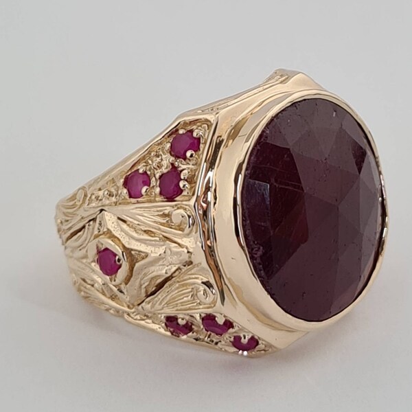 Ruby Man Ring - Etsy