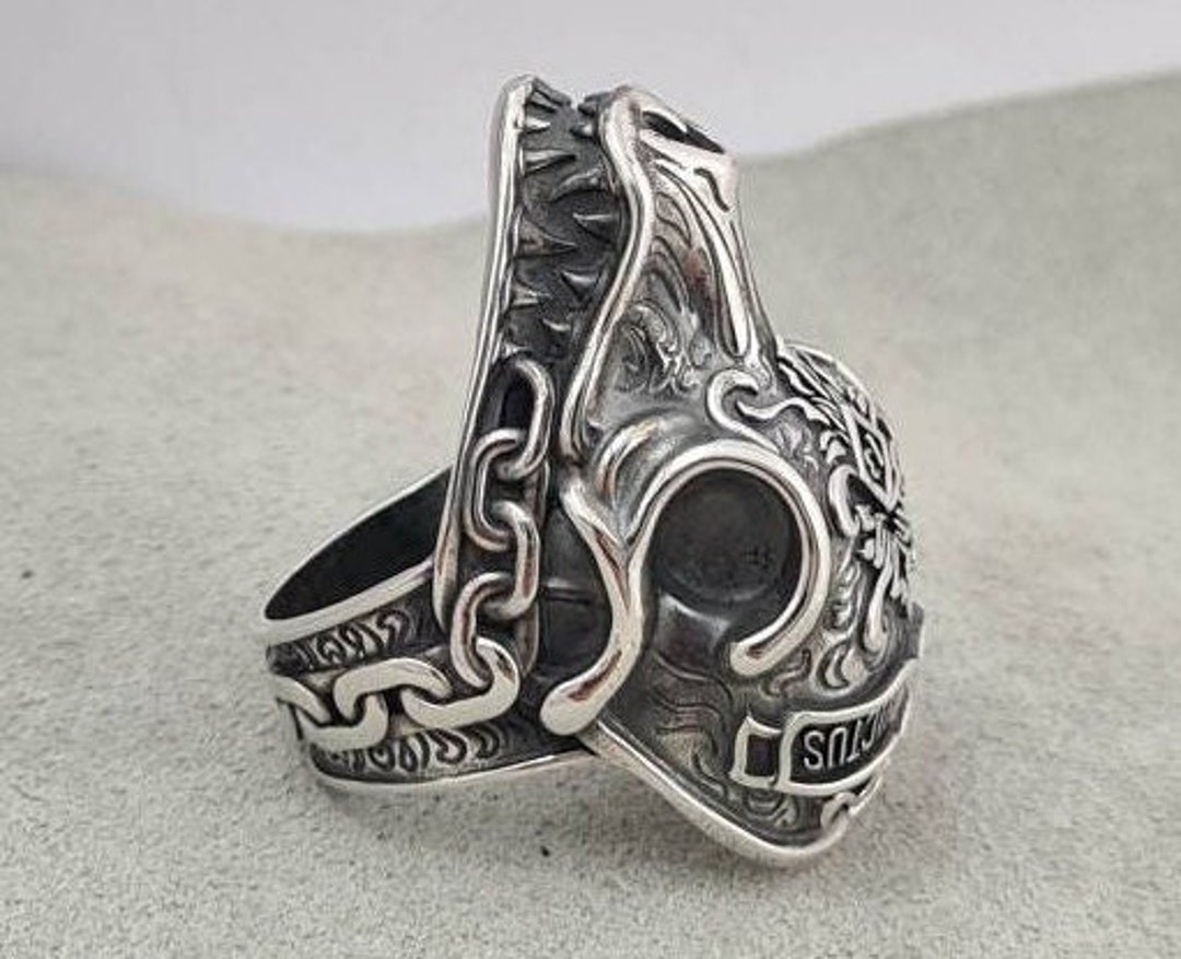 Morior Invictus Handmade Sterling Silver Men Ring Morior - Etsy Australia