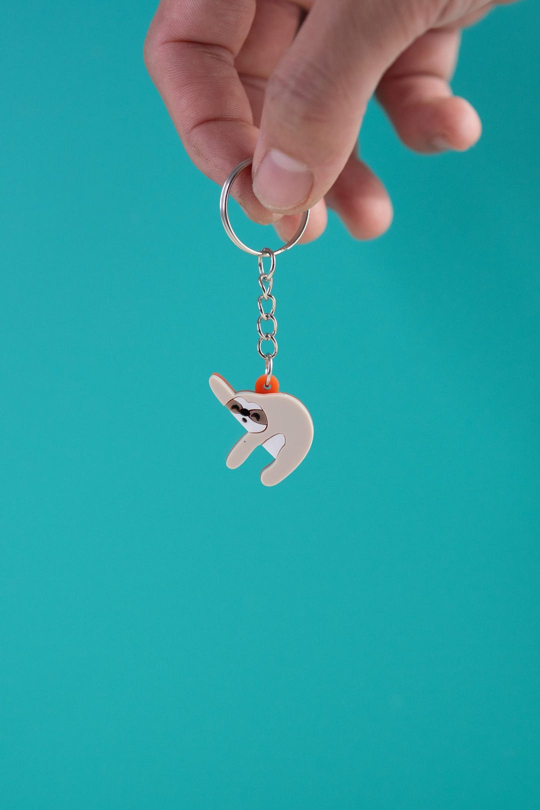 Sleeping Sloth Keychain – Acrylic Bag Charm - Etsy