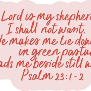 Psalm 23 Sticker, Christian Sticker, Bible Verse Sticker, Faith - Etsy
