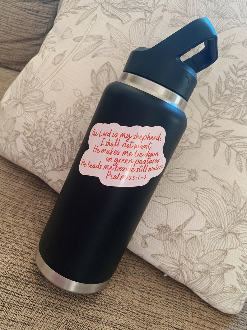 Psalm 23 Sticker, Christian Sticker, Bible Verse Sticker, Faith - Etsy