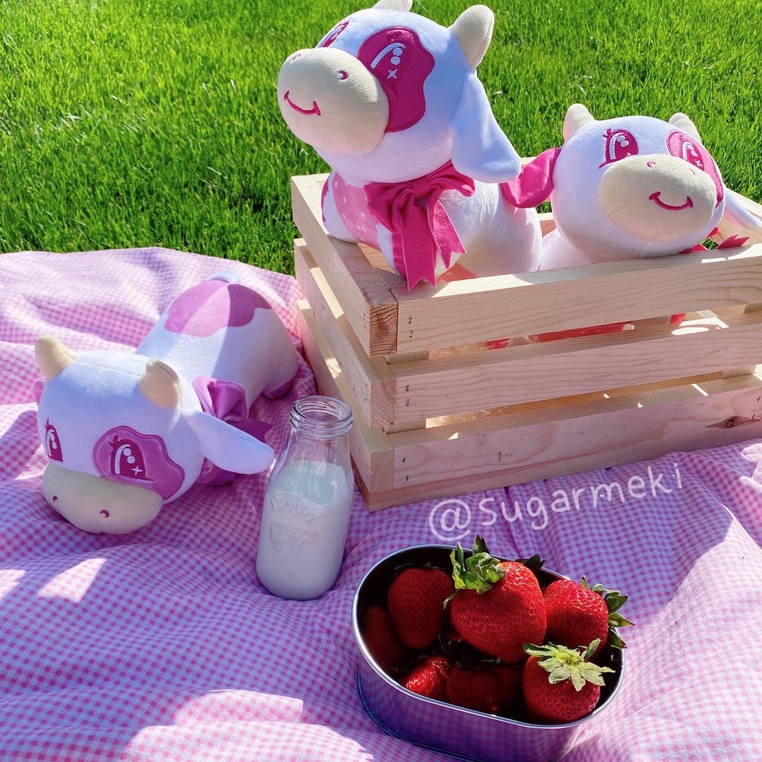 Imperfect Pink Strawberry Cow Plush - Etsy