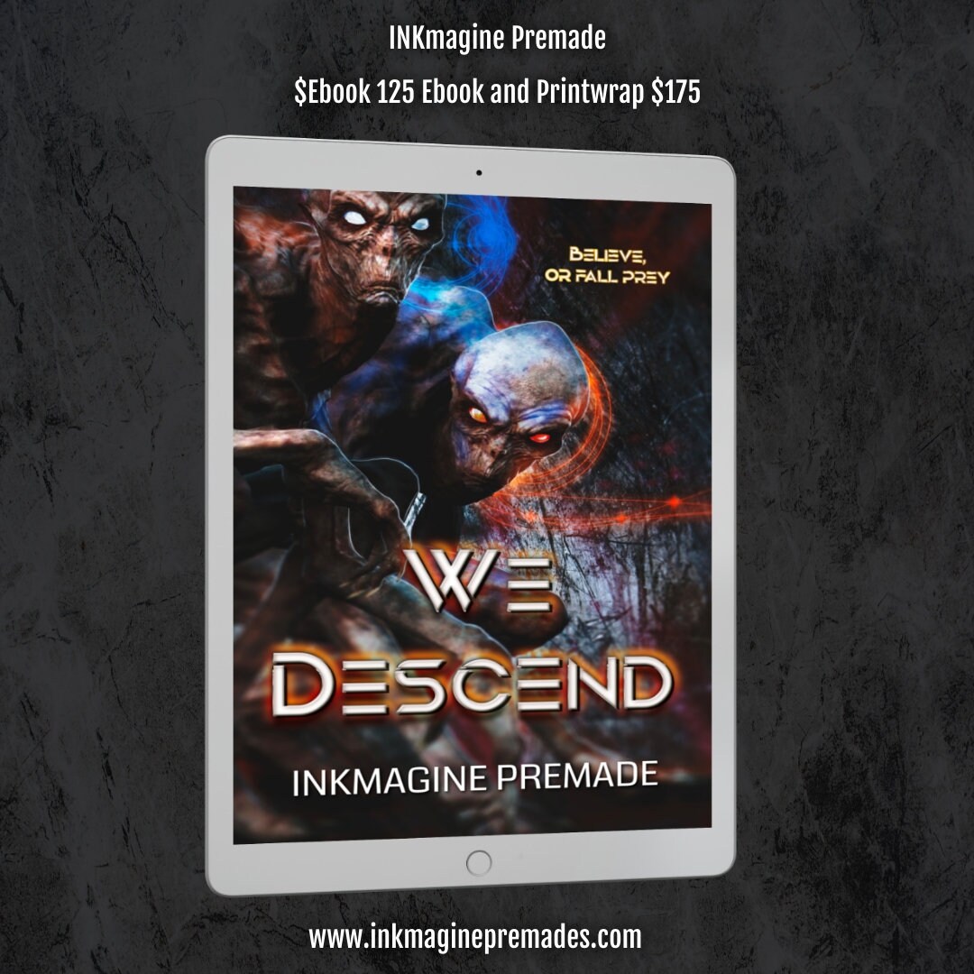 Premade Alien Book Cover: We Descend - Etsy