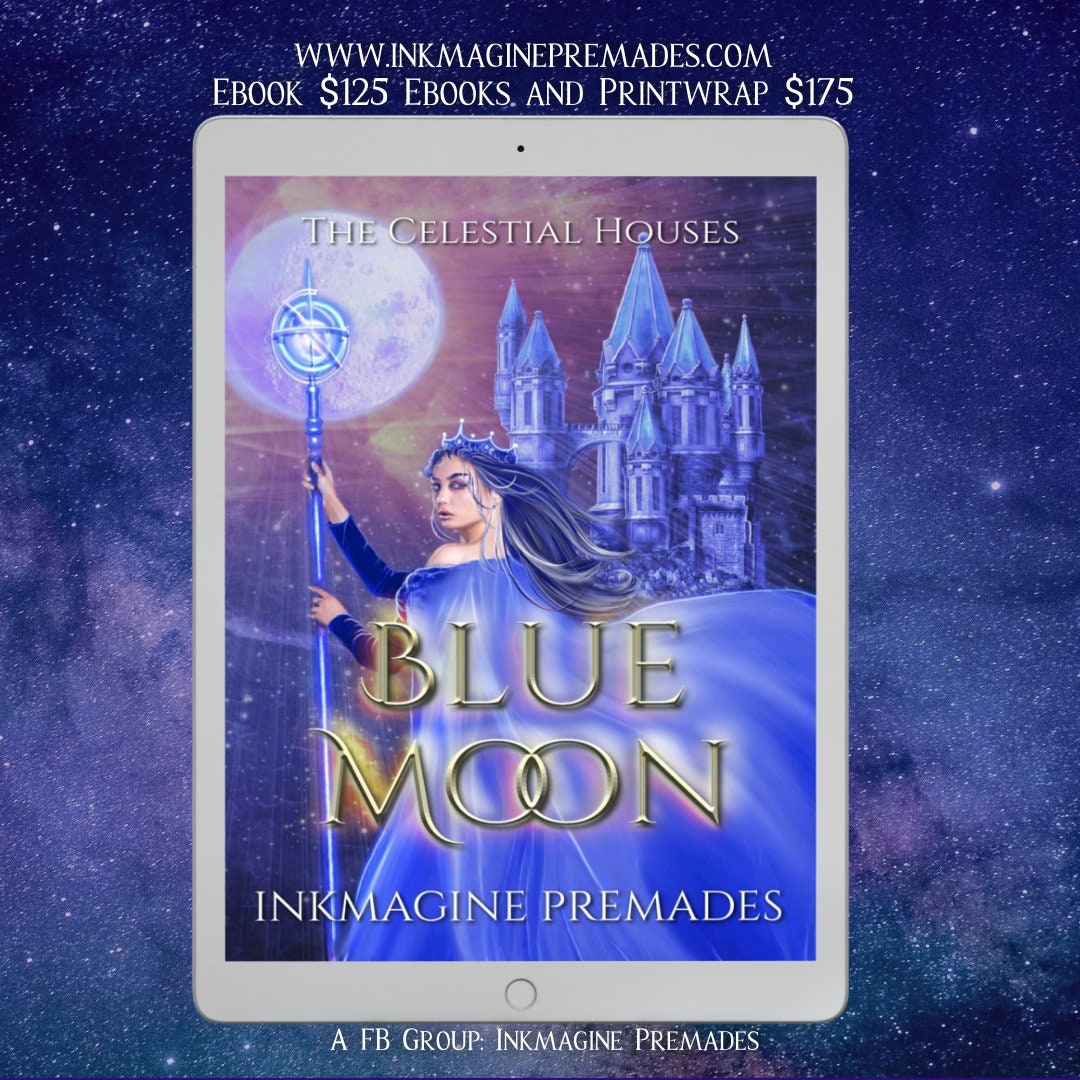 Premade Fantasy Book Cover: Blue Moon - Etsy