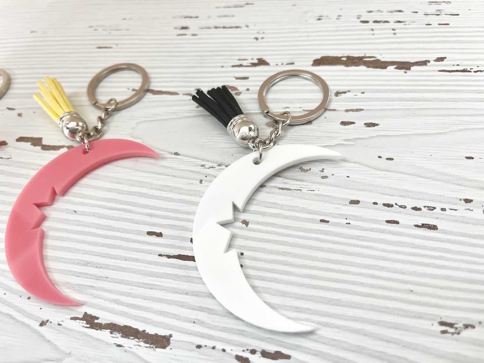 Zyia Crescent Moon Keychain - Etsy