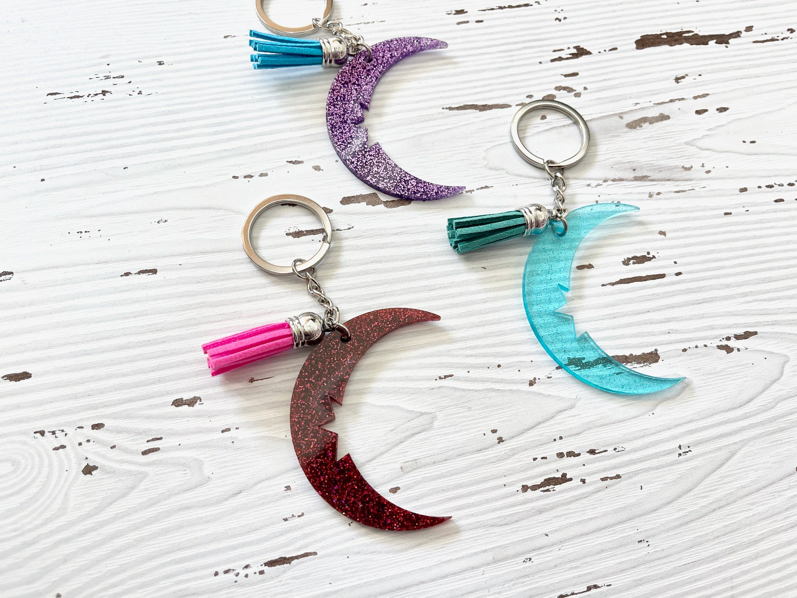 Zyia Crescent Moon Keychain - Etsy