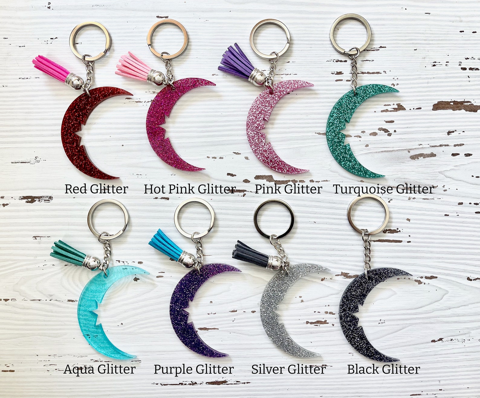 Zyia Crescent Moon Keychain - Etsy