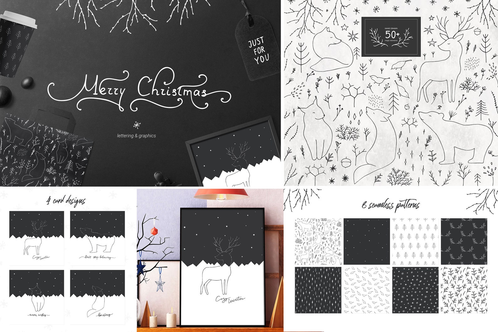 Winter Graphic Bundle Christmas Clipart Bundle Winter Quotes - Etsy