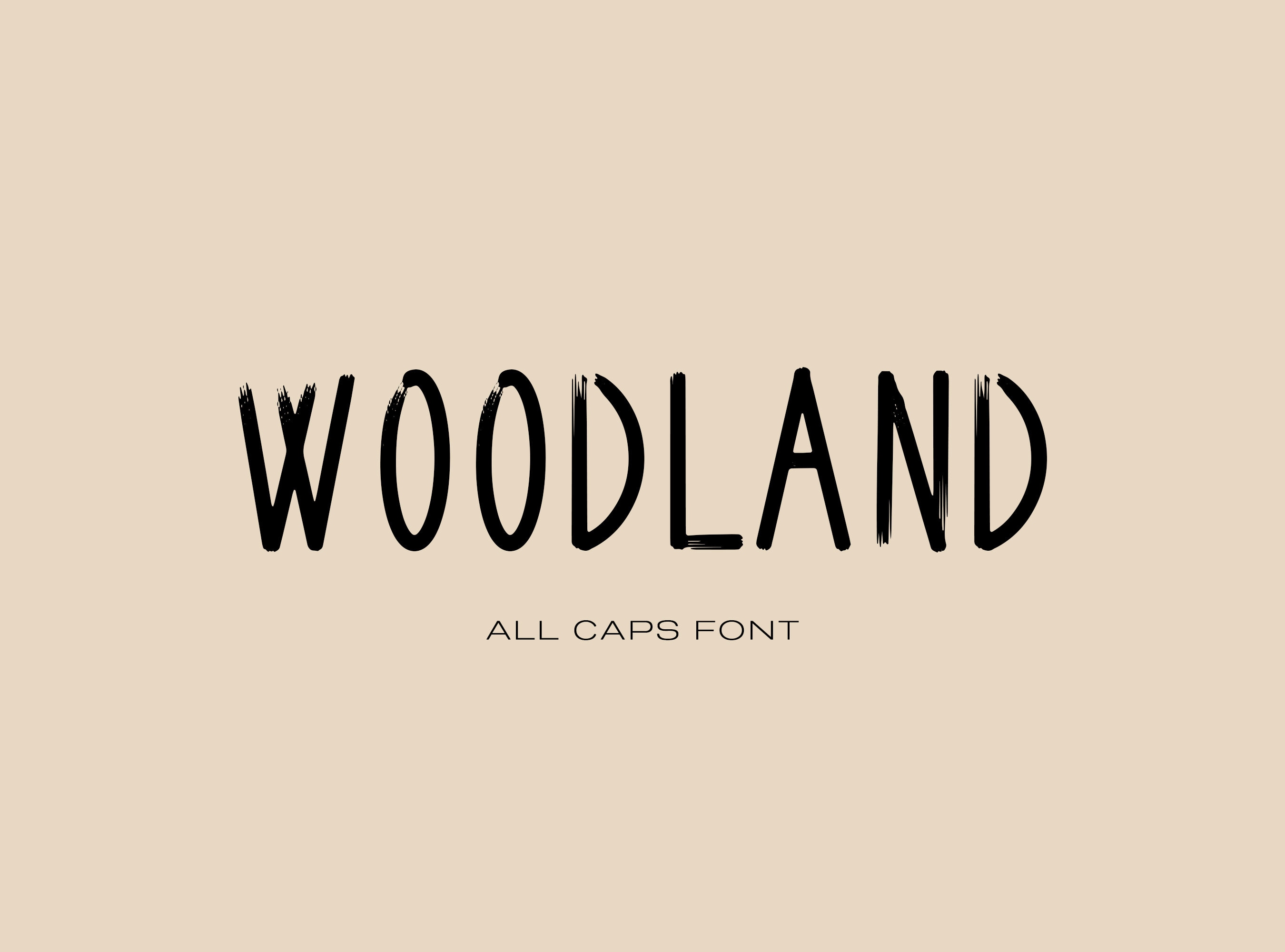 Woodland Font Simple Sans Serif Font Tall Font | Etsy